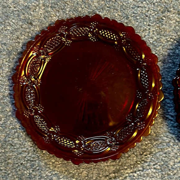Avon | Dining | 4 Vintage Dessert Plates Avon Red | Poshmark